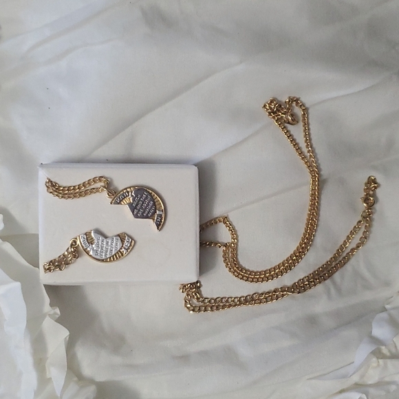 bob siemon designs | Jewelry | Twotoned Necklace Set With Bible Verse ...